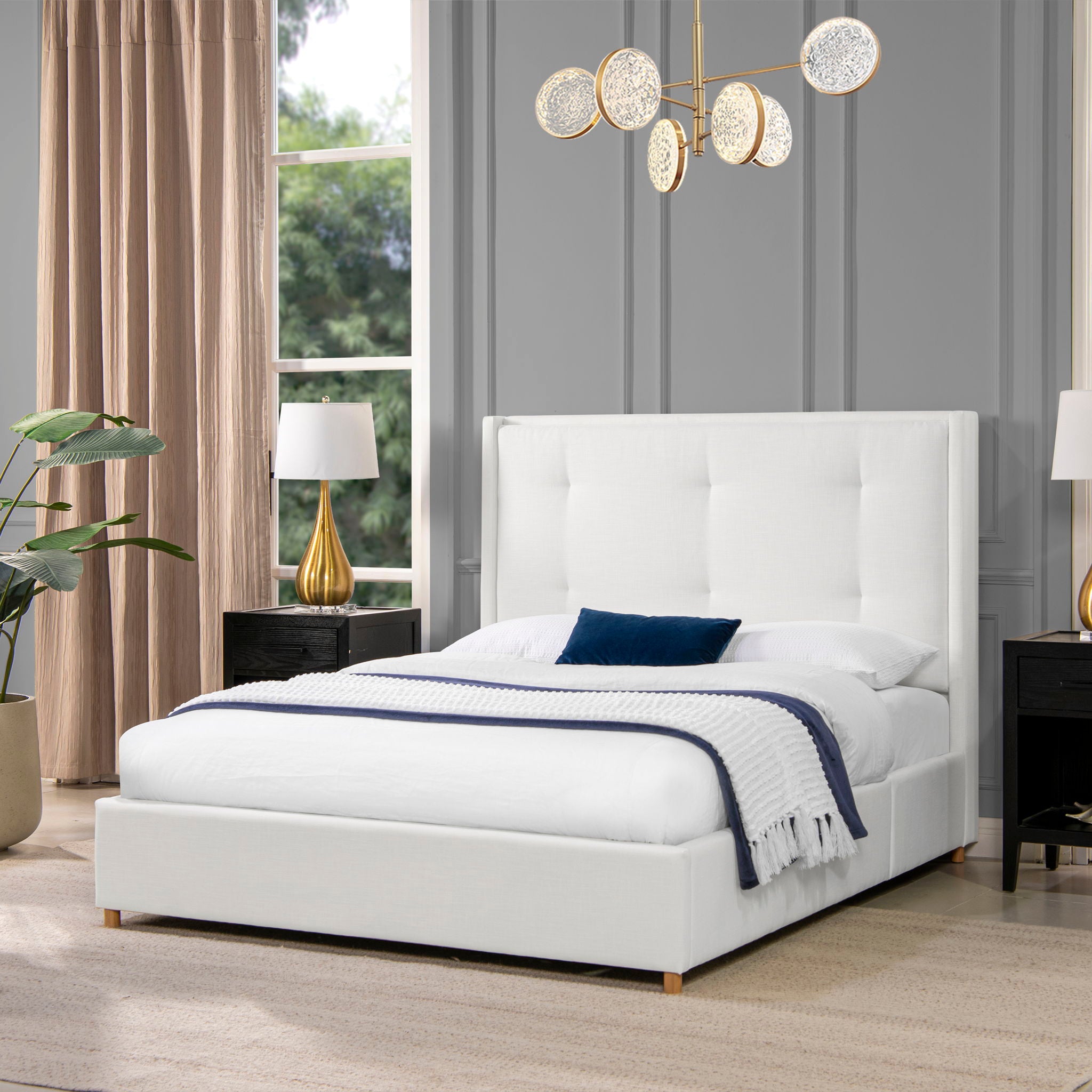 Miramar - Cushion Back Headboard Platform Bed Frame – The Sleep Station